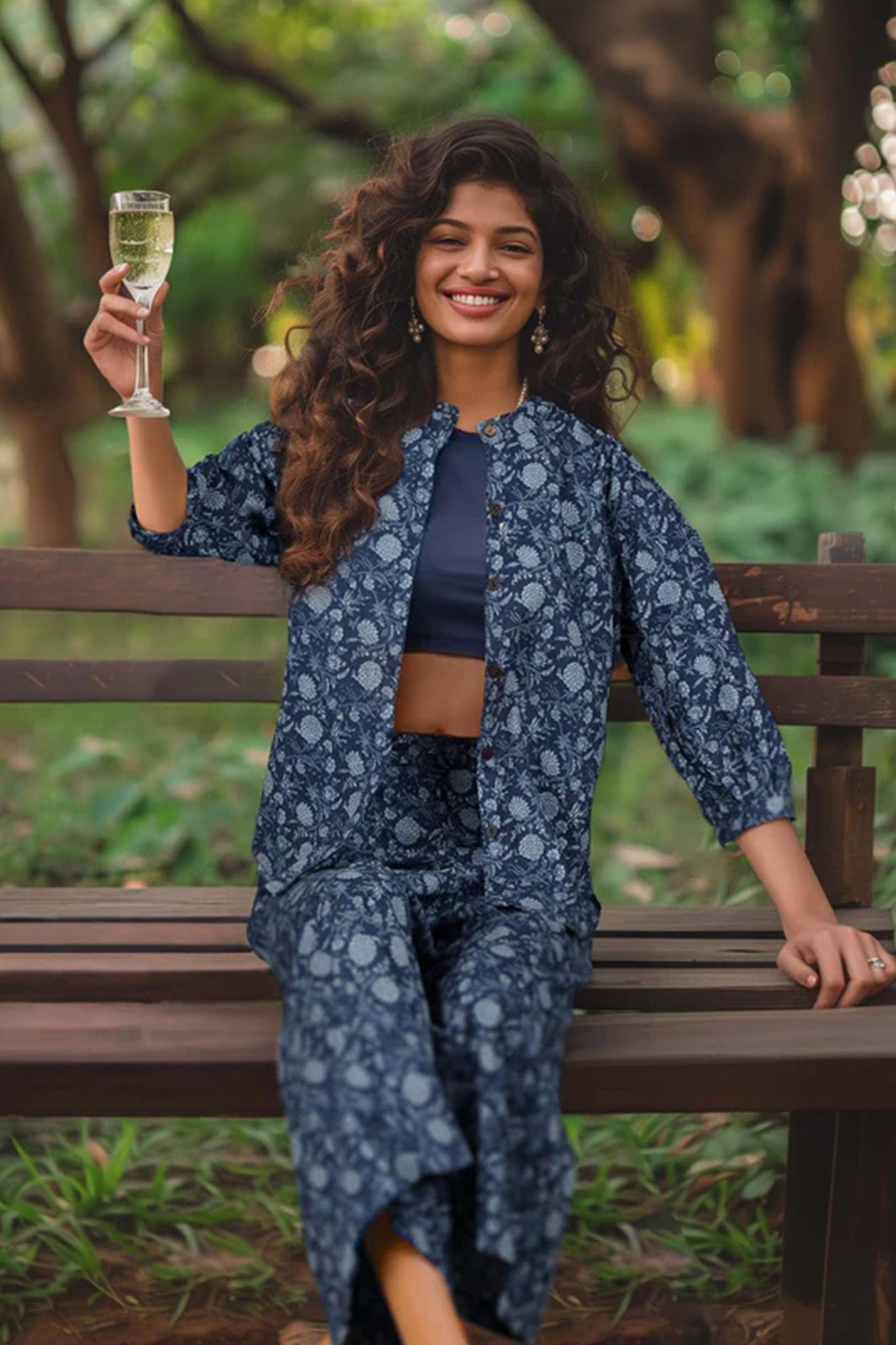 The Indigo Bloom Coord Set