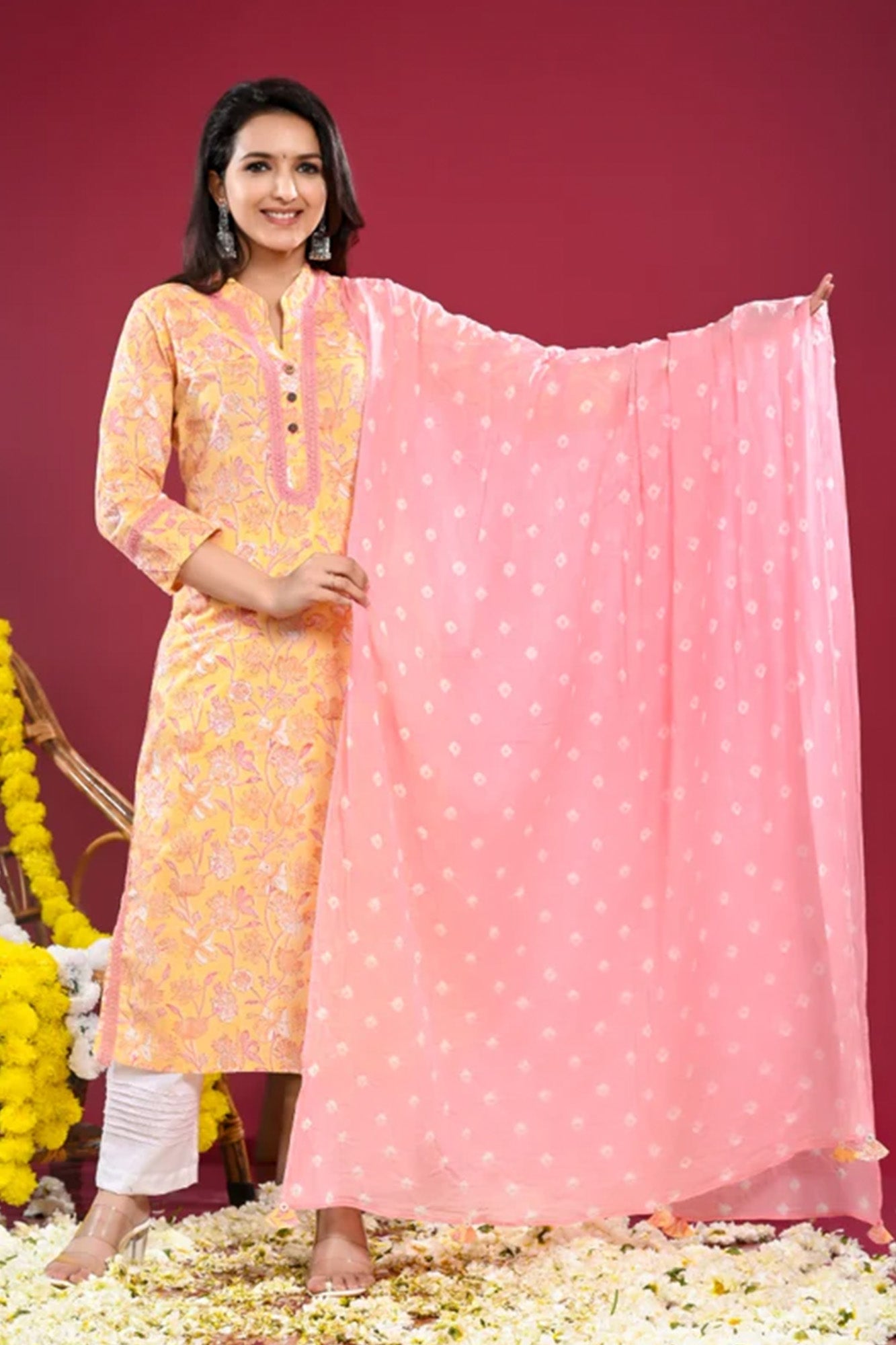 Suit Set Women Dil E-Bahar Peach S/3