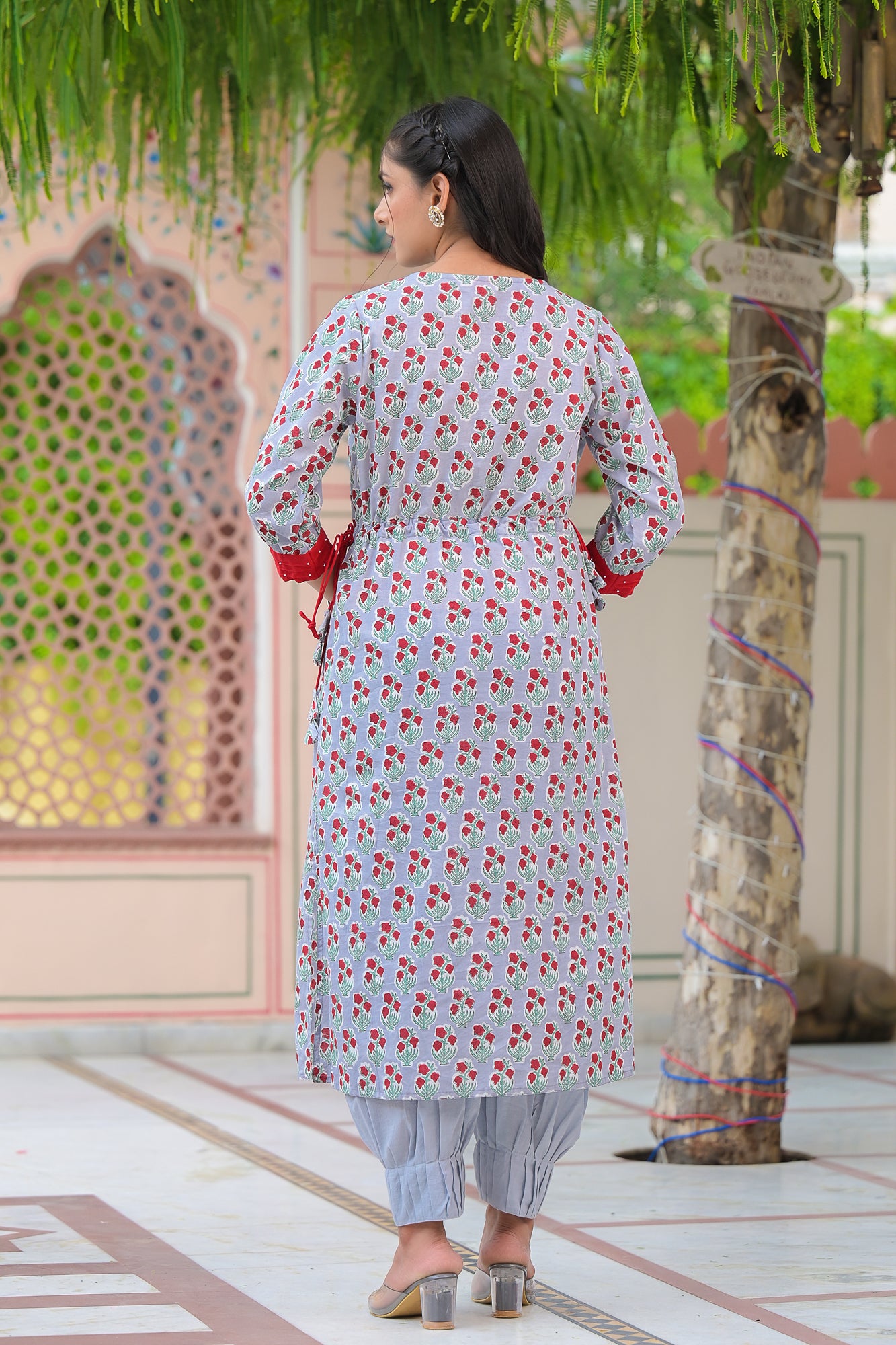 Women Grey String Suit-Set of 3